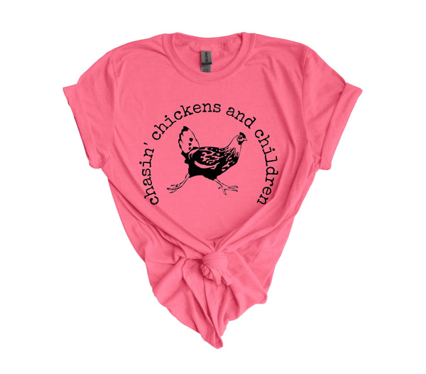 Chasin chickens and children tee – Hay's For Horses Boutique